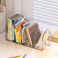 China Transparent Acrylic Bookstand File Holder Student Bookstand Bookend Desk Bookcase Thickened Book Baffle Book Holder for sale