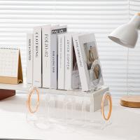 China Transparent Acrylic Bookstand File Holder Student Bookstand Bookend Desk Bookcase Thickened Book Baffle Book Holder for sale