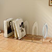 China Transparent Acrylic Bookstand File Holder Student Bookstand Bookend Desk Bookcase Thickened Book Baffle Book Holder for sale