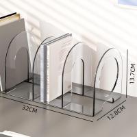 China Transparent Acrylic Bookstand File Holder Student Bookstand Bookend Desk Bookcase Thickened Book Baffle Book Holder for sale