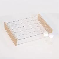 China Factory Custom Durable Transparent Acrylic Test Tube Rack Clear Practical Lab Holder with Holes for Science Experiments for sale