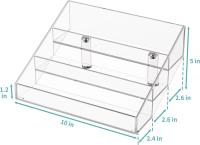 China 3 Tier Acrylic Perfume Display Stand Transparent Multifunctional Storage Riser for Fragrance Bottles Organizer for sale