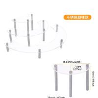China Hot Selling 3-layer Transparent Cake Ladder Acrylic Riser Display Rack Transparent Perfume Jewelry Storage Rack for sale