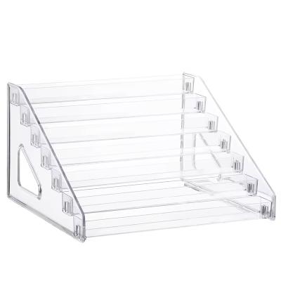 China Hot Selling Multi-layer High-quality Durable Transparent Acrylic Nail Polish Display Rack Essential Oil Bracket Storage Box for sale