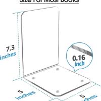 China Single-Tier Clear Acrylic Bookstand No-Install Desktop Bookshelf for Office Home Transparent Book Storage Organizer for sale