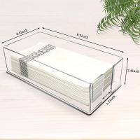 China Modern Acrylic Tray Clear Disposable Paper Towel Holder with Guest Towel Napkin Rectangle Kitchen Towel Storage Box for sale