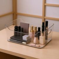 China Factory Wholesale Transparent Clear Acrylic Storage Box Desktop Organize Box for Clothing Book Toy Spices Without Lid for sale