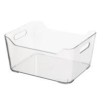 China Factory Wholesale Transparent Clear Acrylic Storage Box Desktop Organize Box for Clothing Book Toy Spices Without Lid for sale