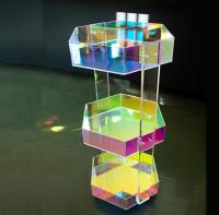 China Hot Sale Factory Direct Three-Tier Colorful Multi-Purpose Acrylic Storage Tray for Living Room Dining Room for sale