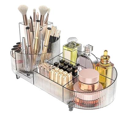 China Factory Hot-Selling Modern Minimalist Style Large Capacity Rotatable Transparency Plastic Storage Box for Cosmetics - Lipstick for sale