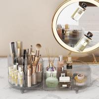 China Factory Hot-Selling Modern Minimalist Style Large Capacity Rotatable Transparency Plastic Storage Box for Cosmetics - Lipstick for sale