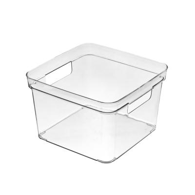 China Hot-Selling Wholesale High Transparency Sturdy Durable Large Capacity Minimalist Style Plastic Storage Box for Home Storage for sale