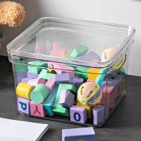 China Hot-Selling Wholesale High Transparency Sturdy Durable Large Capacity Minimalist Style Plastic Storage Box for Home Storage for sale