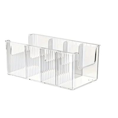 China High Quality Household Transparent Cosmetics Spice Storage Box Arrangement Display Stand Plastic Desktop Organizer for sale