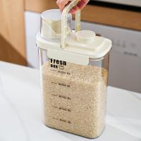 China High Quality Transparent Large Capacity Sealed Leak-Proof Portable Handle Sealed Storage Jar for Cereal Storage for sale