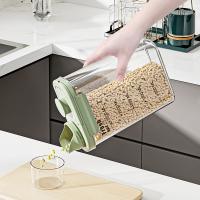 China High Quality Transparent Large Capacity Sealed Leak-Proof Portable Handle Sealed Storage Jar for Cereal Storage for sale