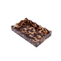 China Retro Style Turtle Shell Acrylic Storage Box Customizable Perfume Tray Photo Frame Jewelry Box with Leather Trim Metal Buttons for sale