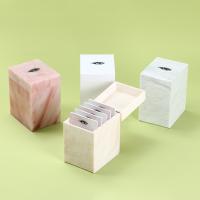 China Factory Wholesale Acrylic Marble Eyelash Storage Box Grafting Dust-proof Flip-type Display Cosmetic Storage Box for sale