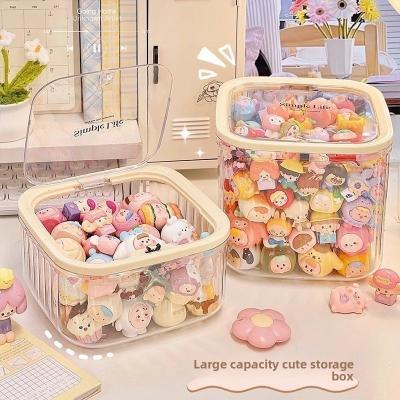 China Factory Direct Minimal Vertical Stripe Design Large Capacity Toy Decor Storage Box Acrylic Transparent Dustproof Display Box for sale