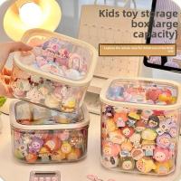 China Factory Direct Minimal Vertical Stripe Design Large Capacity Toy Decor Storage Box Acrylic Transparent Dustproof Display Box for sale