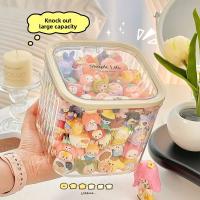 China Factory Direct Minimal Vertical Stripe Design Large Capacity Toy Decor Storage Box Acrylic Transparent Dustproof Display Box for sale
