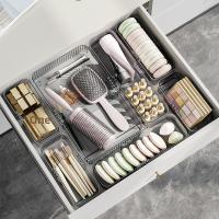 China Minimalist Acrylic Drawer Organizer Durable Clear Storage Box Desktop Cosmetic Case for Makeup Lipstick Kitchen Cutlery Utensils for sale