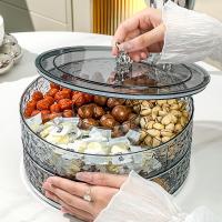 China Luxury Acrylic Fruit Bowl Clear Candy Storage Box with Dividers Snack Organizer Living Room Display Decorative Serving Tray for sale