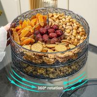 China Luxury Acrylic Fruit Bowl Clear Candy Storage Box with Dividers Snack Organizer Living Room Display Decorative Serving Tray for sale