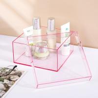 China Factory Wholesale Transparent Customizable Multi-color Acrylic Square Storage Box for Sundries for sale
