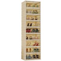 China Multifunctional Entryway Shoe Storage Foldable Transparent Acrylic Box Dustproof Minimalist Organizer for Home Clear Shoe Case for sale