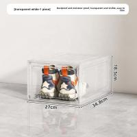 China Wholesale Transparent Acrylic Shoe Box Thickened Magnetic Closure Shoe Storage Organizer Clear Display Case for Home Dorm for sale