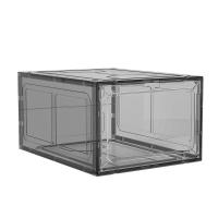 China Wholesale Transparent Acrylic Shoe Box Thickened Magnetic Closure Shoe Storage Organizer Clear Display Case for Home Dorm for sale