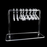 China Acrylic Earring Jewelry Display Stand Mini Earring Hanger Rack with Coat Hangers Cute Jewelry Hanging Organizer for sale