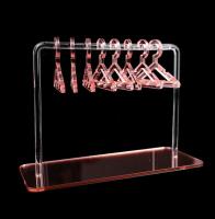 China Acrylic Earring Jewelry Display Stand Mini Earring Hanger Rack with Coat Hangers Cute Jewelry Hanging Organizer for sale