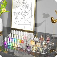 China Wholesale Modern 3-Layer Transparent Skin Care Display Shelf 10-Inch Acrylic Perfume Storage Rack for Living Room Bedroom for sale