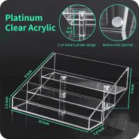 China Wholesale Modern 3-Layer Transparent Skin Care Display Shelf 10-Inch Acrylic Perfume Storage Rack for Living Room Bedroom for sale