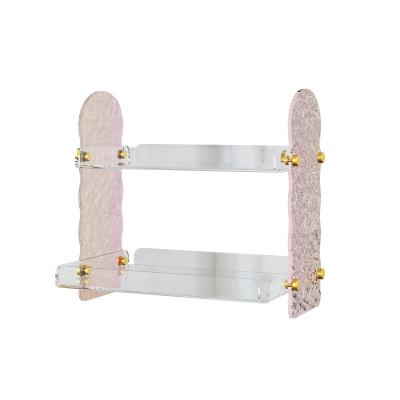 China Colorful Acrylic Cup Holder 2 Shelf Living Room Products Storage Perfume Cosmetics Multi-Layer Display Storage  Display Racks for sale
