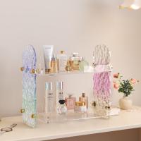 China Colorful Acrylic Cup Holder 2 Shelf Living Room Products Storage Perfume Cosmetics Multi-Layer Display Storage  Display Racks for sale