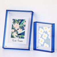 China Factory Custom Double Sided Transparent Silk Scarf Displaying Artwork Certificate Exhibition Acrylic Picture Frame for sale