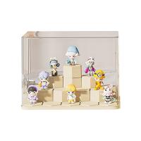 China Hot Selling Acrylic Transparent Dustproof Blind Box Display Stand Storage Box with Building Block for Pop Mart Display for sale