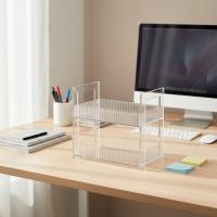 China Durable Multi-Purpose Acrylic Shelf Double-Layer Transparent Organizer for Cosmetics Bathroom Toiletries for sale