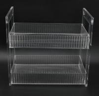 China Durable Multi-Purpose Acrylic Shelf Double-Layer Transparent Organizer for Cosmetics Bathroom Toiletries for sale