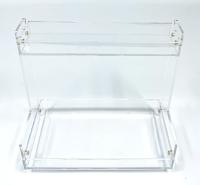 China Hot Selling Premium Double-Layer Acrylic Organizer Transparent Creative Rack for Desktop Skincare Bathroom for sale