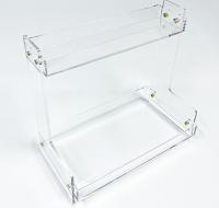 China Hot Selling Premium Double-Layer Acrylic Organizer Transparent Creative Rack for Desktop Skincare Bathroom for sale