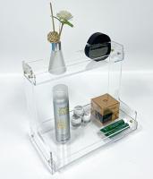 China Hot Selling Premium Double-Layer Acrylic Organizer Transparent Creative Rack for Desktop Skincare Bathroom for sale