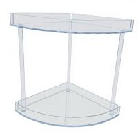 China Factory Custom Transparent Acrylic Corner Storage Double-Layer Organizer for Countertop Bathroom Dressing Table Seasoning for sale
