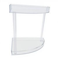 China Factory Custom Transparent Acrylic Corner Storage Double-Layer Organizer for Countertop Bathroom Dressing Table Seasoning for sale