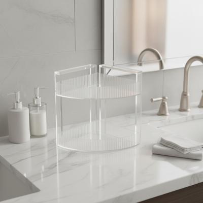 China High Quality Light Weight Kitchen Acrylic Rack for Cosmetic Storage Bathroom Desktop Perfume Skin Care Dressing Table for sale