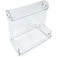 China Hot Selling 2 Tier Acrylic Corner Storage Rack for Bathroom Counter Organizer Makeup Perfume Stand Holder for sale