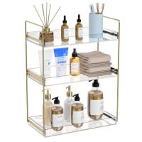 China New Design Light Luxury Detachable Three-Tier Acrylic Storage Rack for Desktop Sundries Bathroom Cosmetics for sale